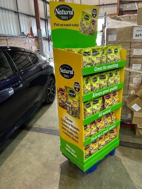 Bespoke printed POS display example for shop floor - Avenue Printing